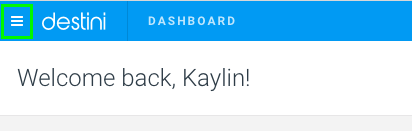 Accessing the Shoppable Recipes Dashboard – Destini