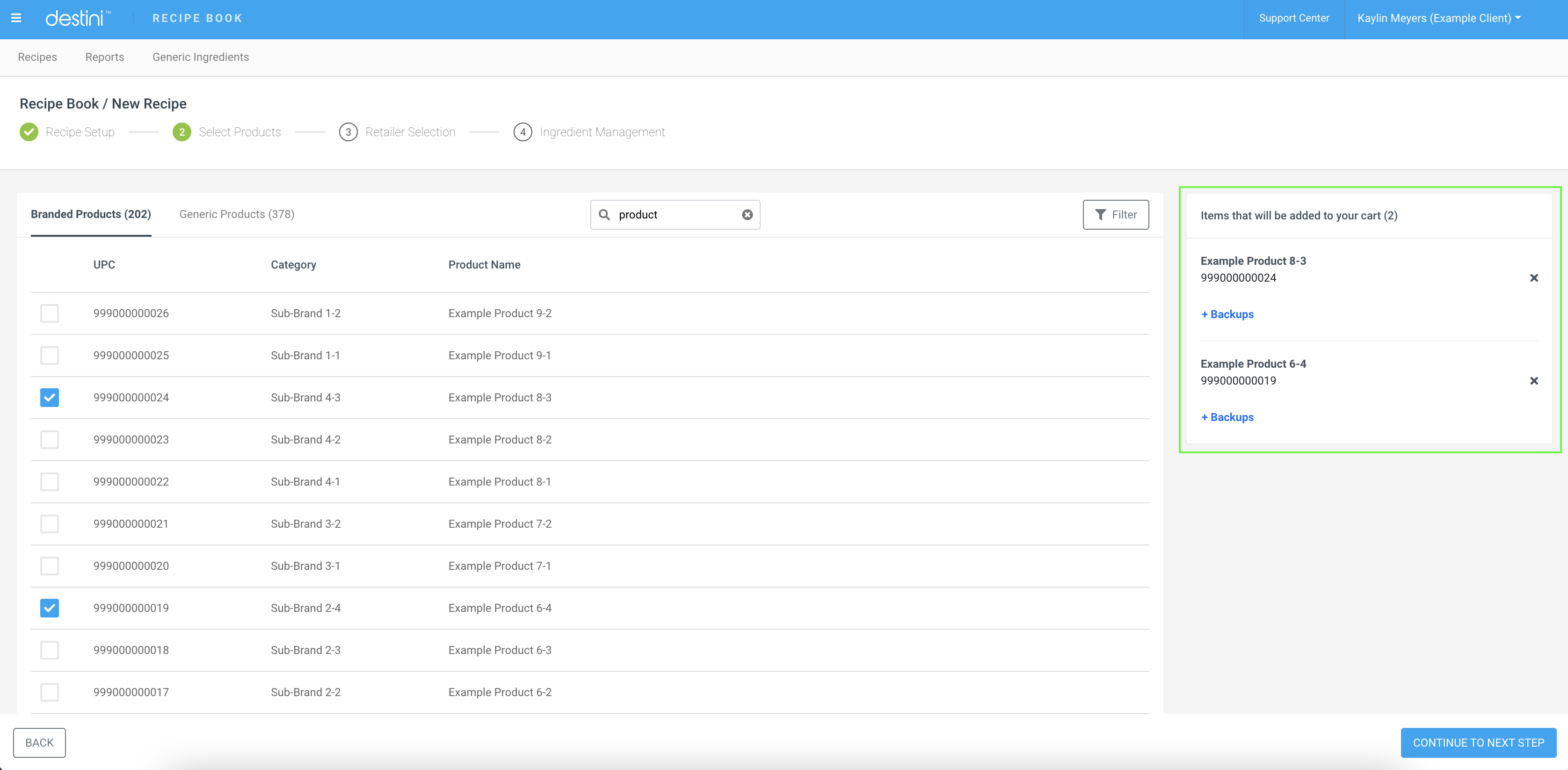 Creating a Shoppable Recipe Widget – Destini