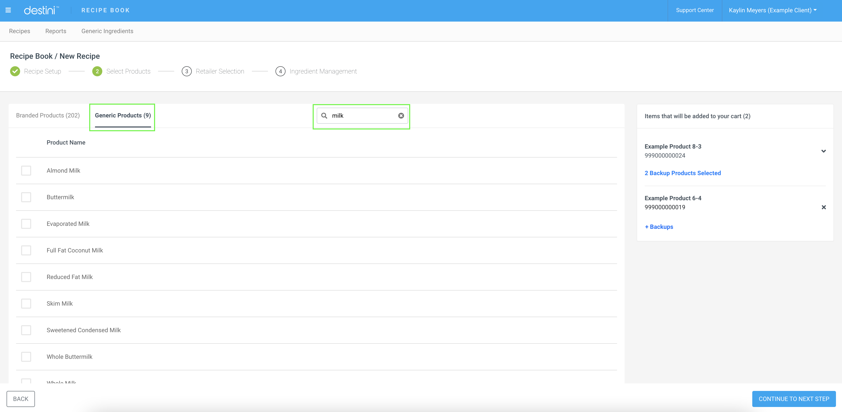 Creating a Shoppable Recipe Widget – Destini